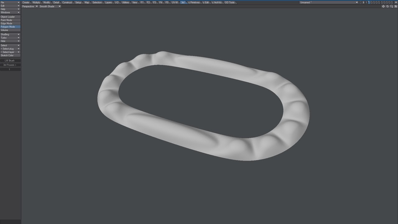 LightWave Model - Oval Shape - YouTube