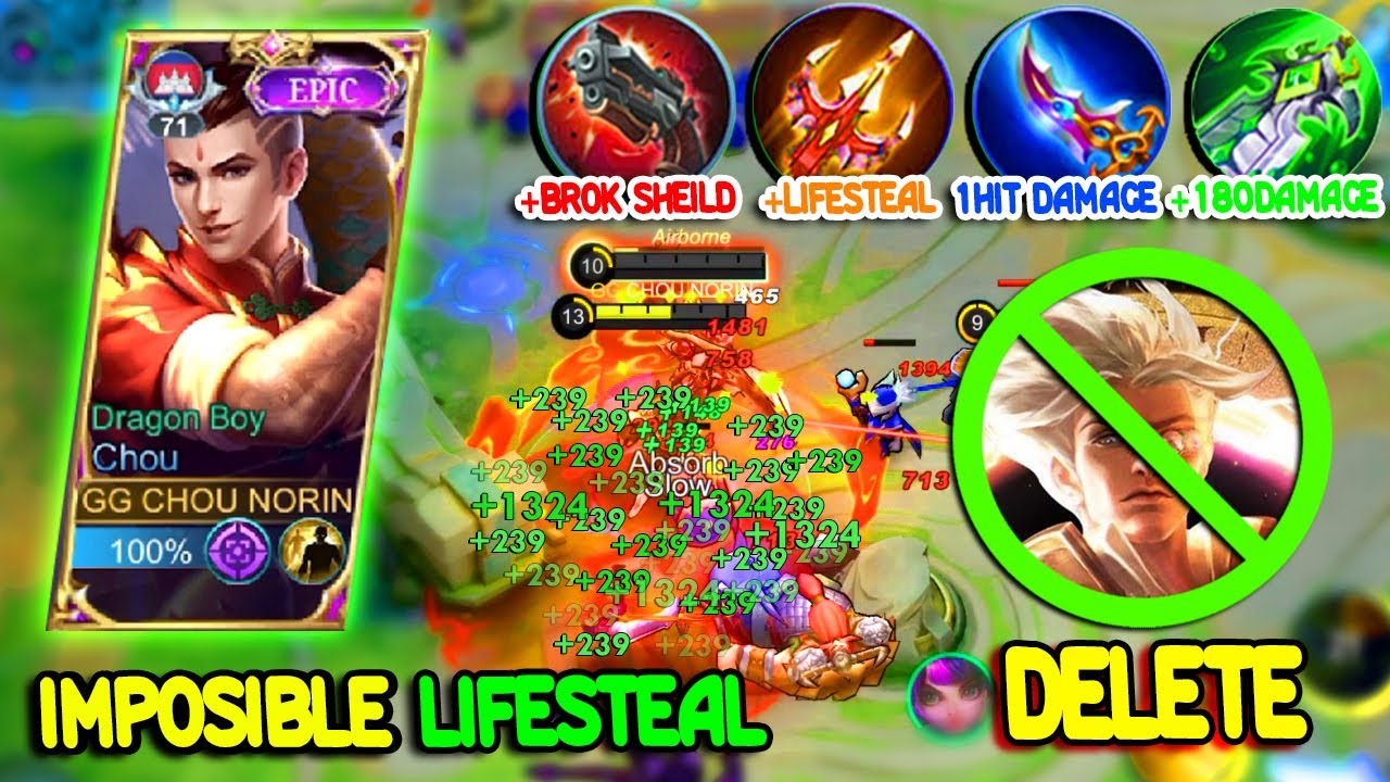 CHOU IMPOSSIBLE LIFESTEAL | CHOU BEST BUILD 2023 - YouTube