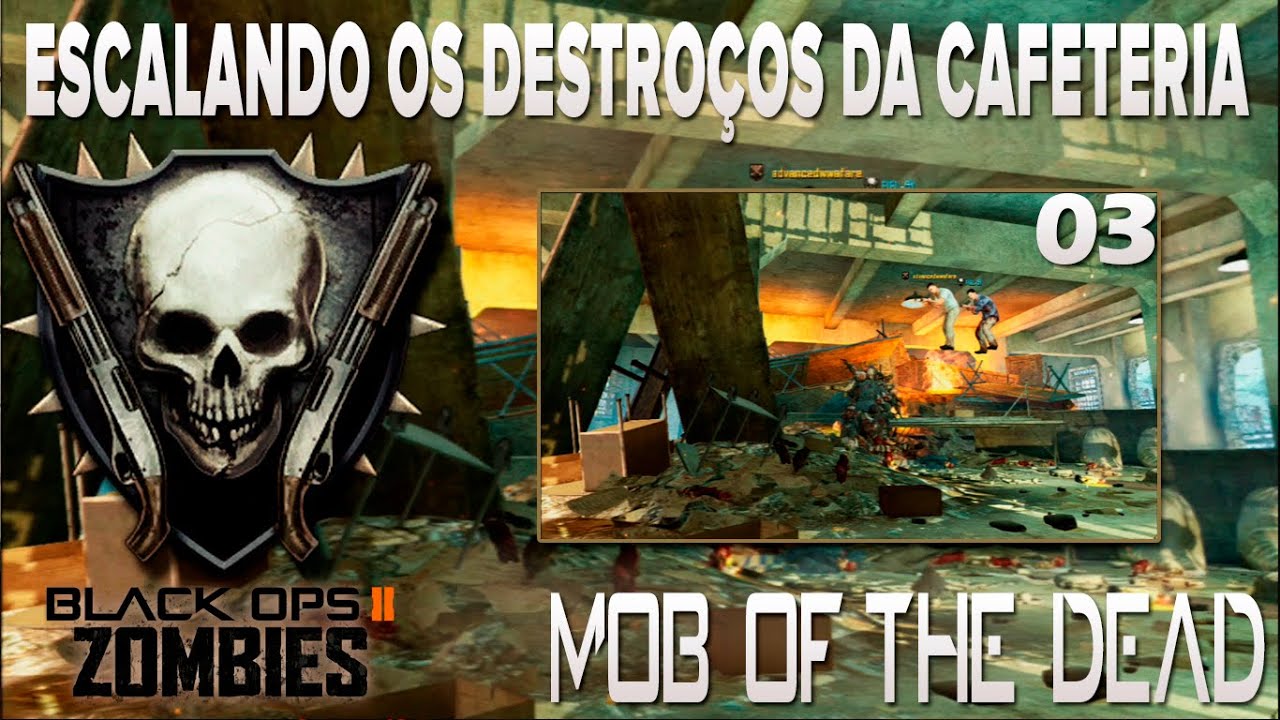 COD BO2 - ZOMBIES - MOTD 3 - Escalando os destroços da cafeteria ...