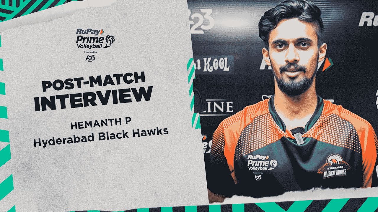 Post-Match Interview with Hemanth P | Season 2 | RuPay PVL Powered by ...