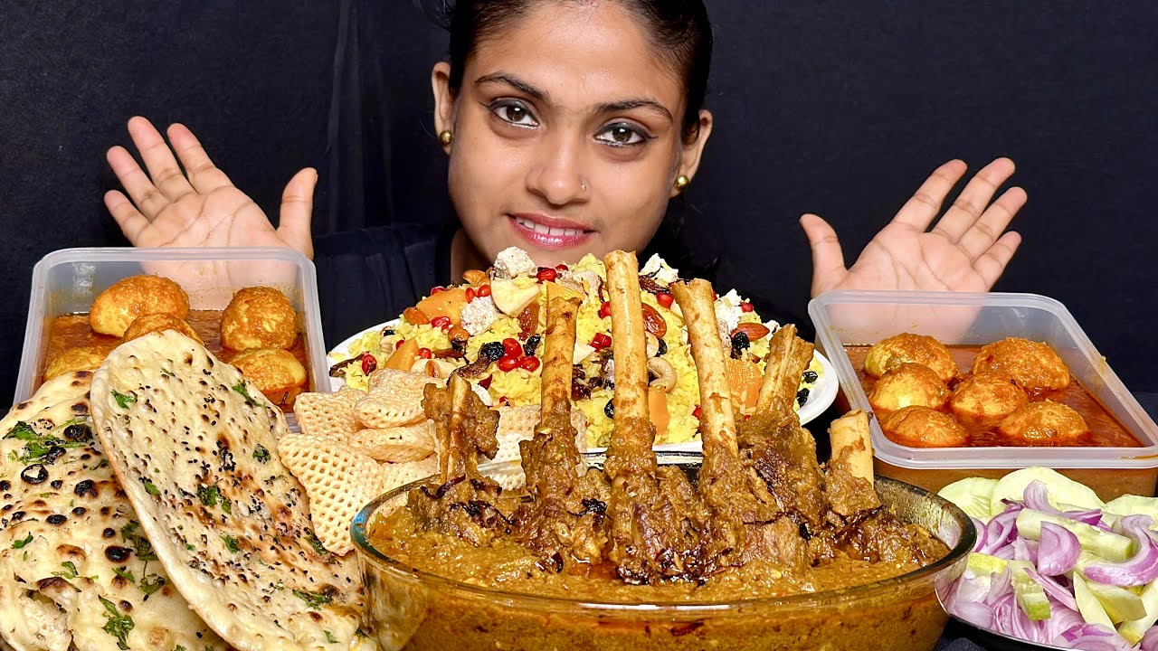 Spicy Mutton Nalli Bhuna Kashmiri Pulao Egg Masala Curry Butter Naan ...