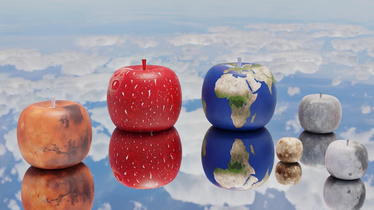 Apple planet bouncing | Solar System Planet Size Comparison 3D - YouTube