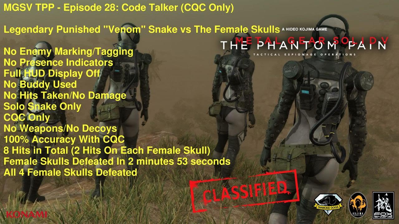 MGSV TPP - Episode 28: Code Talker - How To Defeat The Female Skulls ...