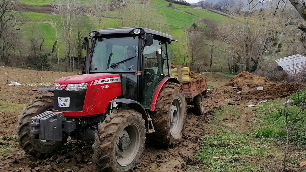 Massey Ferguson 3625 çamurda - YouTube