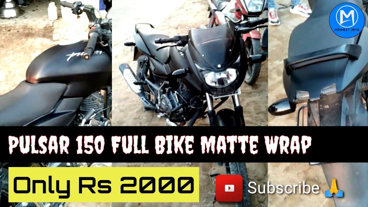 Pulsar 150 Full Body Black Matte Wrapping | Pulsar Bike Ka Full ...
