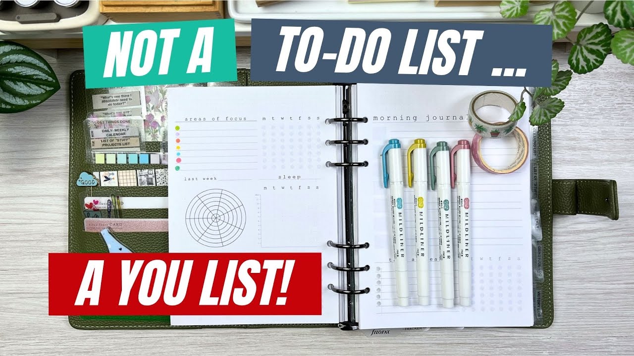 🔴 A Planner Spread for YOU — Not Tasks or To-Dos! | Plan With Me - YouTube