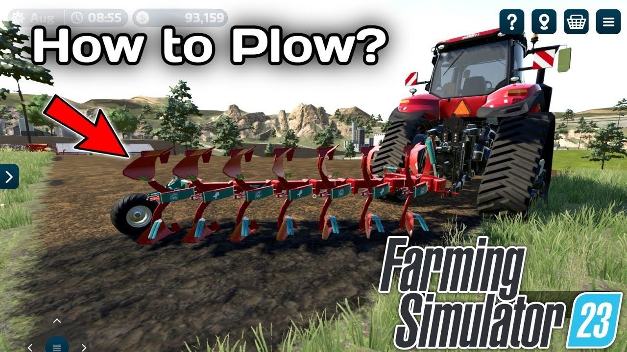 How to plow in Farming simulator 23 - YouTube