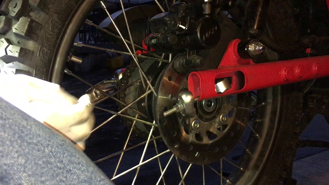 Trail125/CT125 rear wheel installation - YouTube