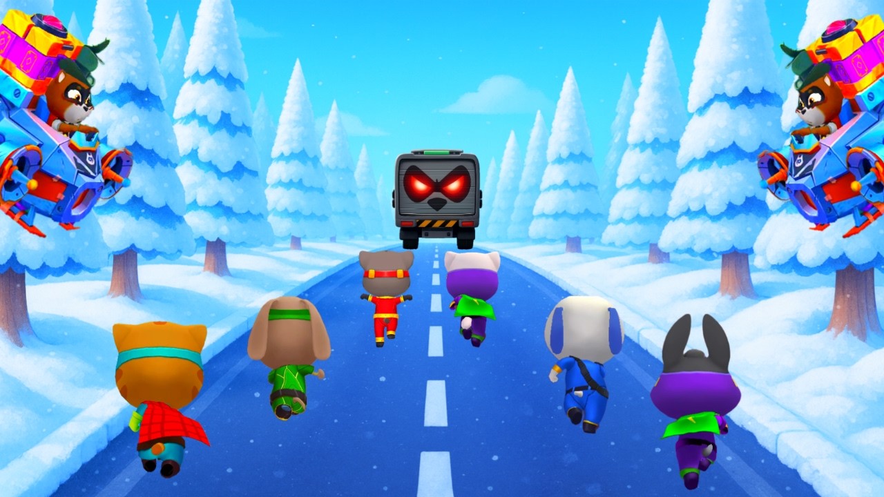 SQUID GAME TALKING TOM HERO DASH | TALKING TOM CAT NOIR VS TALKING ...