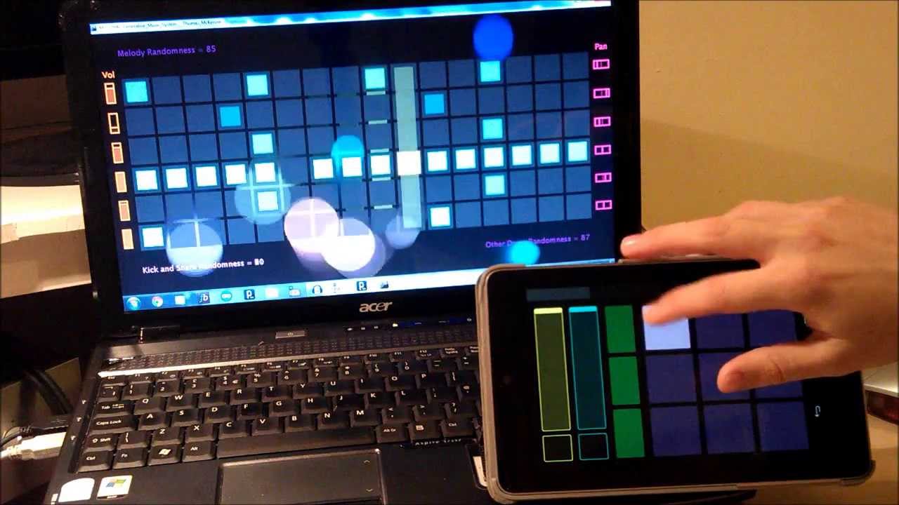 Generative Music Using TouchOSC, Processing and Pure Data - YouTube