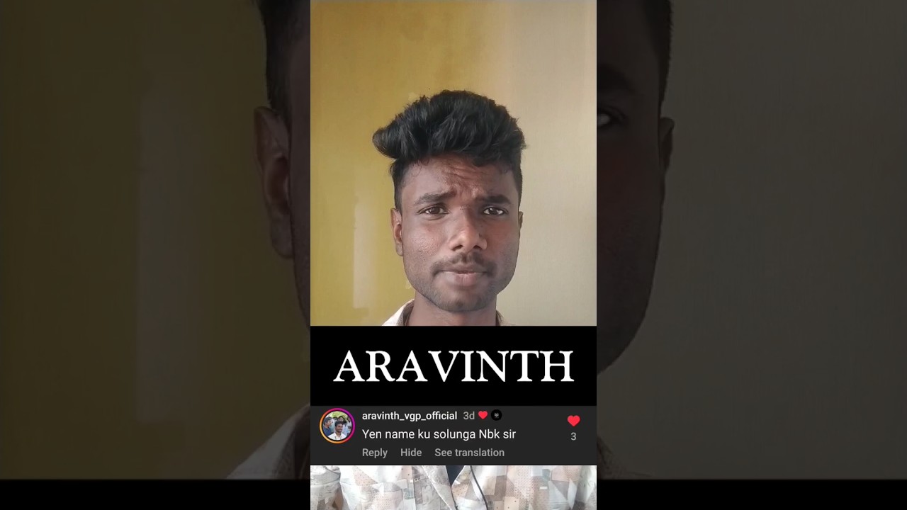 Aravind name meaning #tamil #nbksays #shortsviral #love #comedy # ...