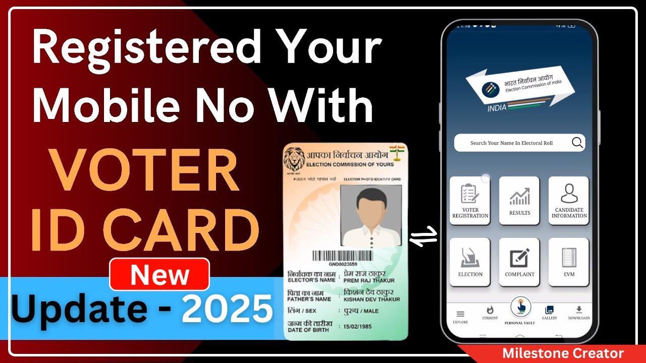 Link Mobile Number With Voter Card, How To Register Mobile No In Voter ...