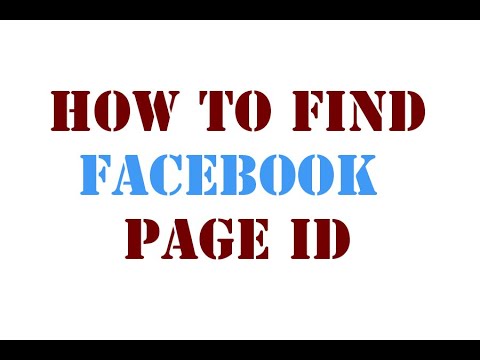 How to find Facebook page ID easy way - YouTube