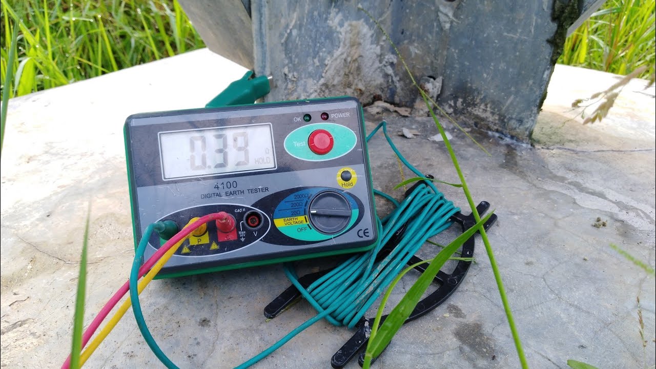 Tes nilai grounding tower sutet anti petir PLN - YouTube