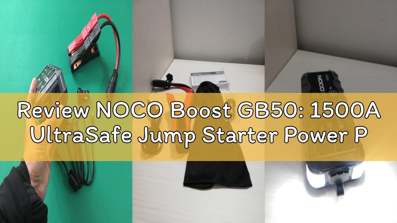 Review NOCO Boost GB50: 1500A UltraSafe Jump Starter Power Pack – 12V ...