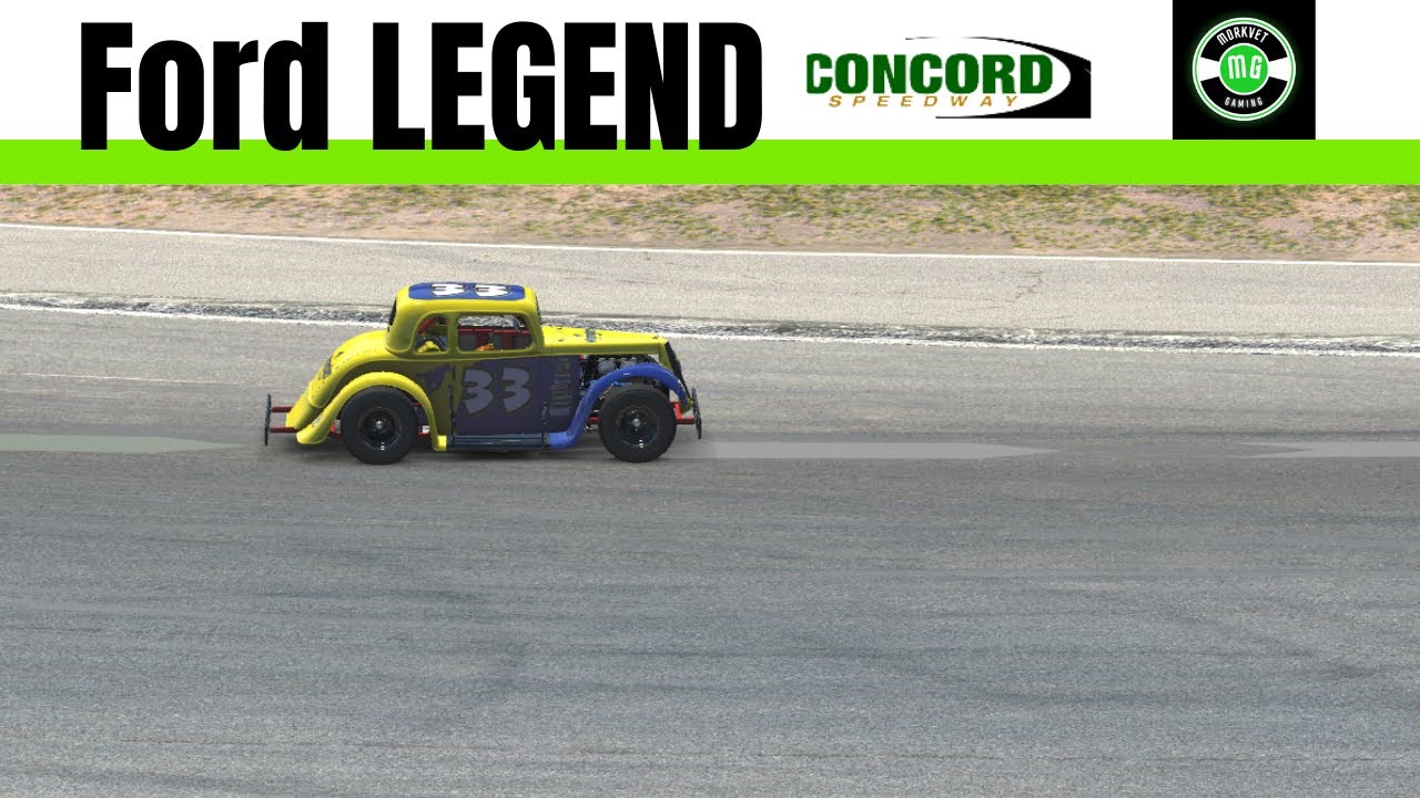 Ford LEGENDS- CONCORD SPEEDWAY- IRACING oval - YouTube