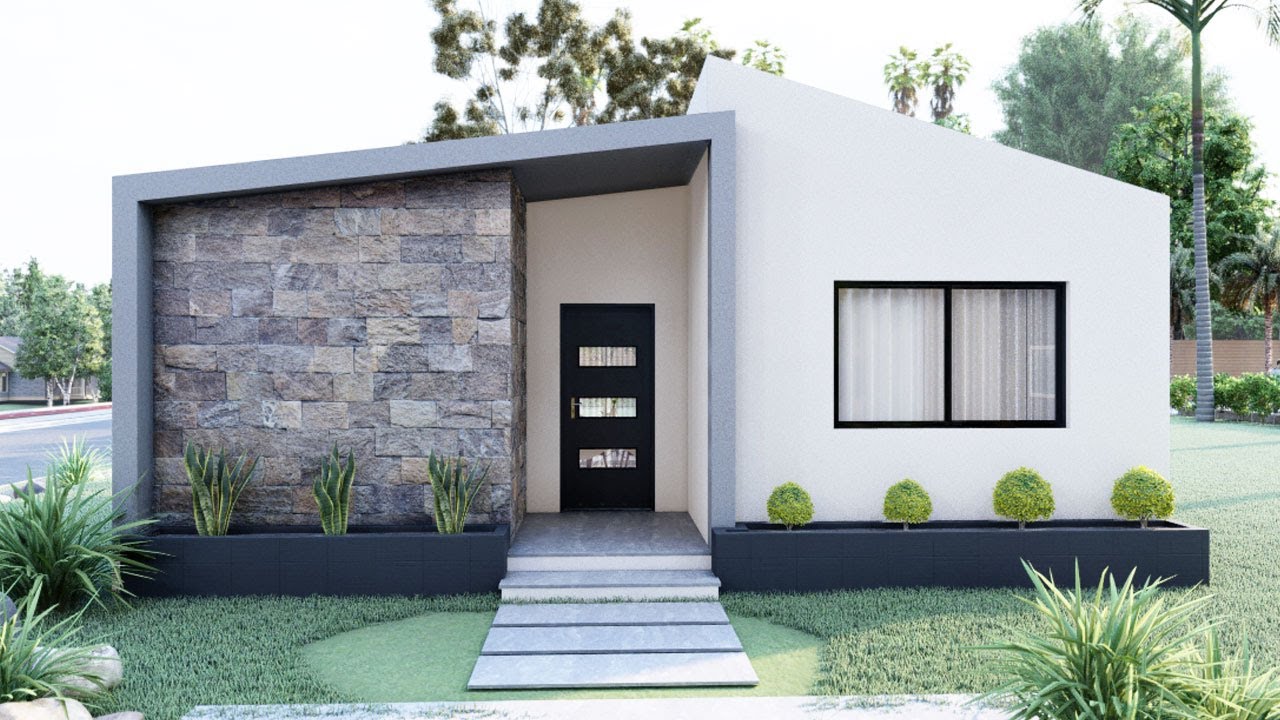 (7x9 Meters) One Story House Design | 3D House tour - YouTube
