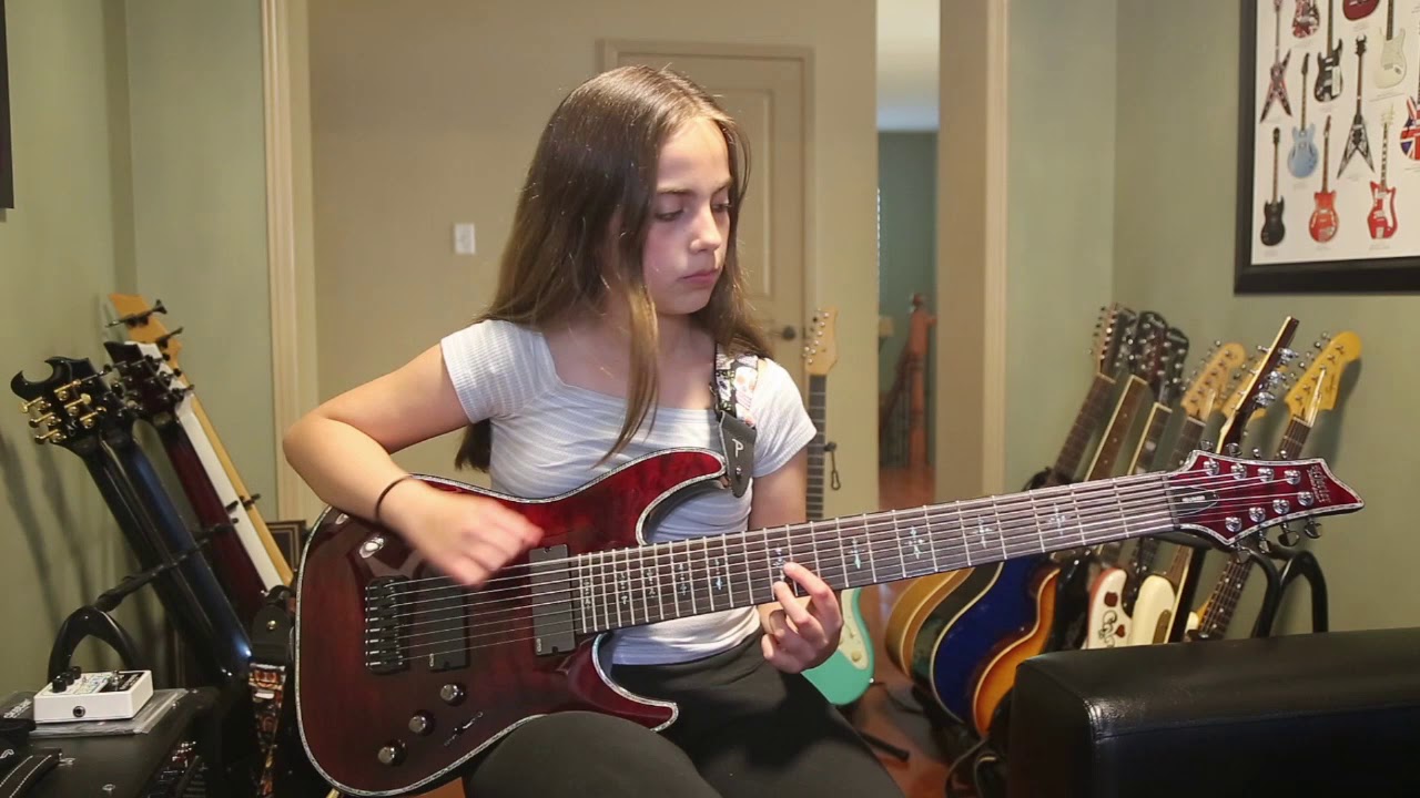 Four Lights - Periphery 8 String Guitar Cover - Anastasia B - 13 year ...