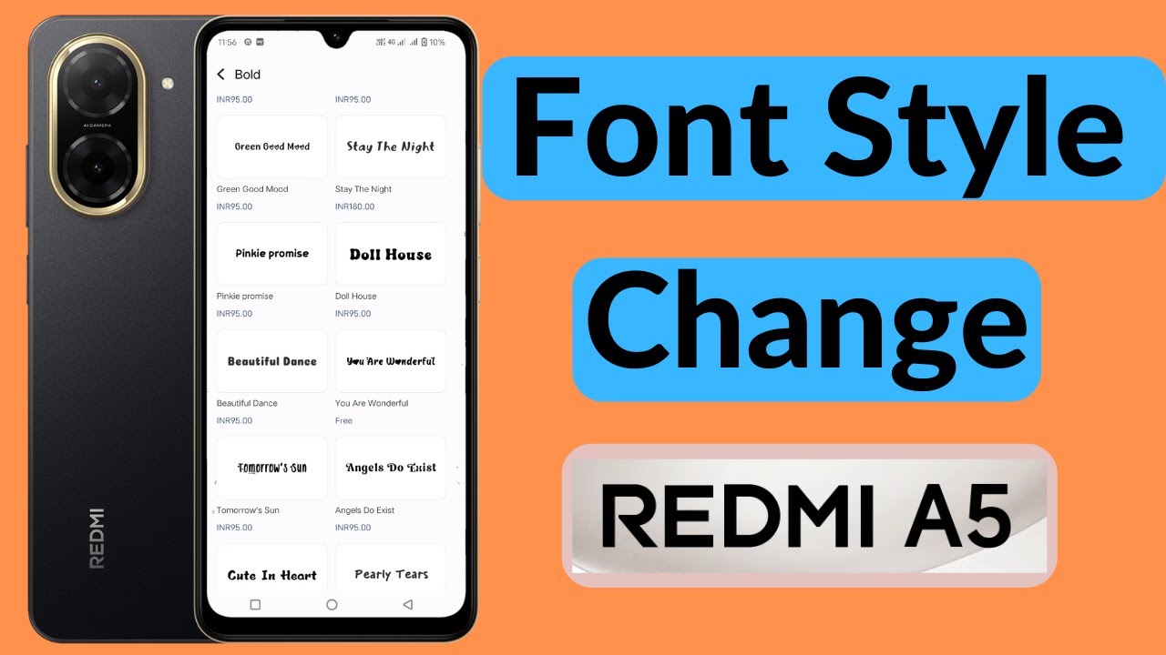 How To Change Font Style in Redmi A5 | Redmi A5 Font Style Change - YouTube