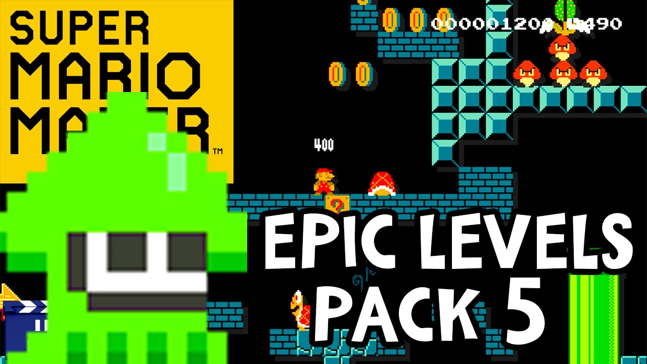 SPLATOON + MARIO?! Super Mario Maker Gameplay - Epic Levels Pack #5 ...