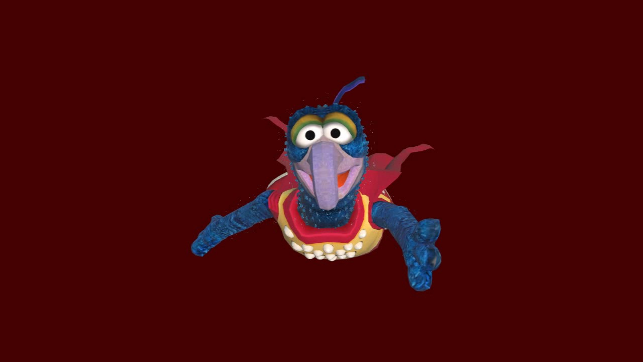 the great gonzo flying animated front chroma - YouTube