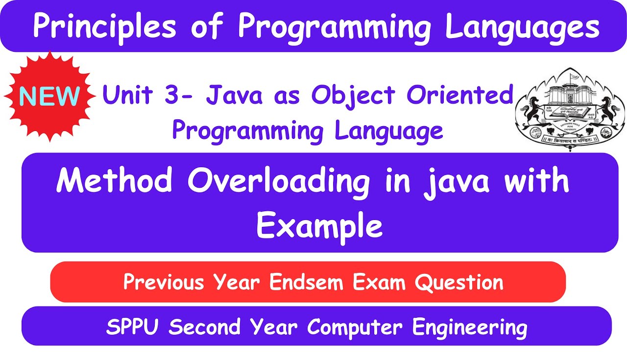 sppu ppl unit 3 Method Overloading in Java - YouTube
