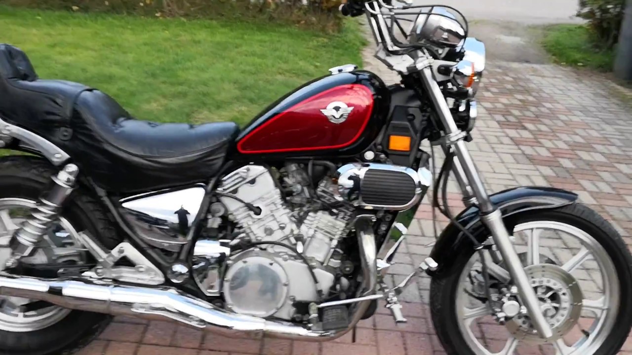 Kawasaki vn750 1995 idle only full choke - YouTube