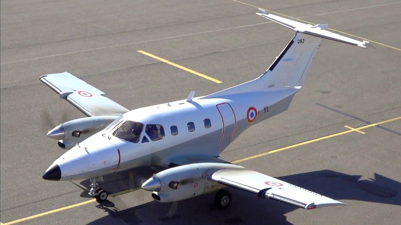 *RARE* Embraer 121 Xingu | French Air Force | Landing and Takeoff at ...