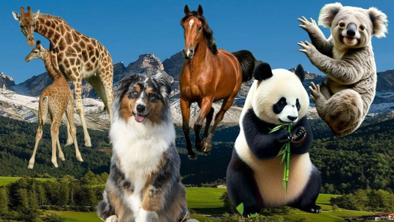 Lovely Animal Sounds :Cow, Tiger, Kangaroo,Panda, Lions, Rhino ...