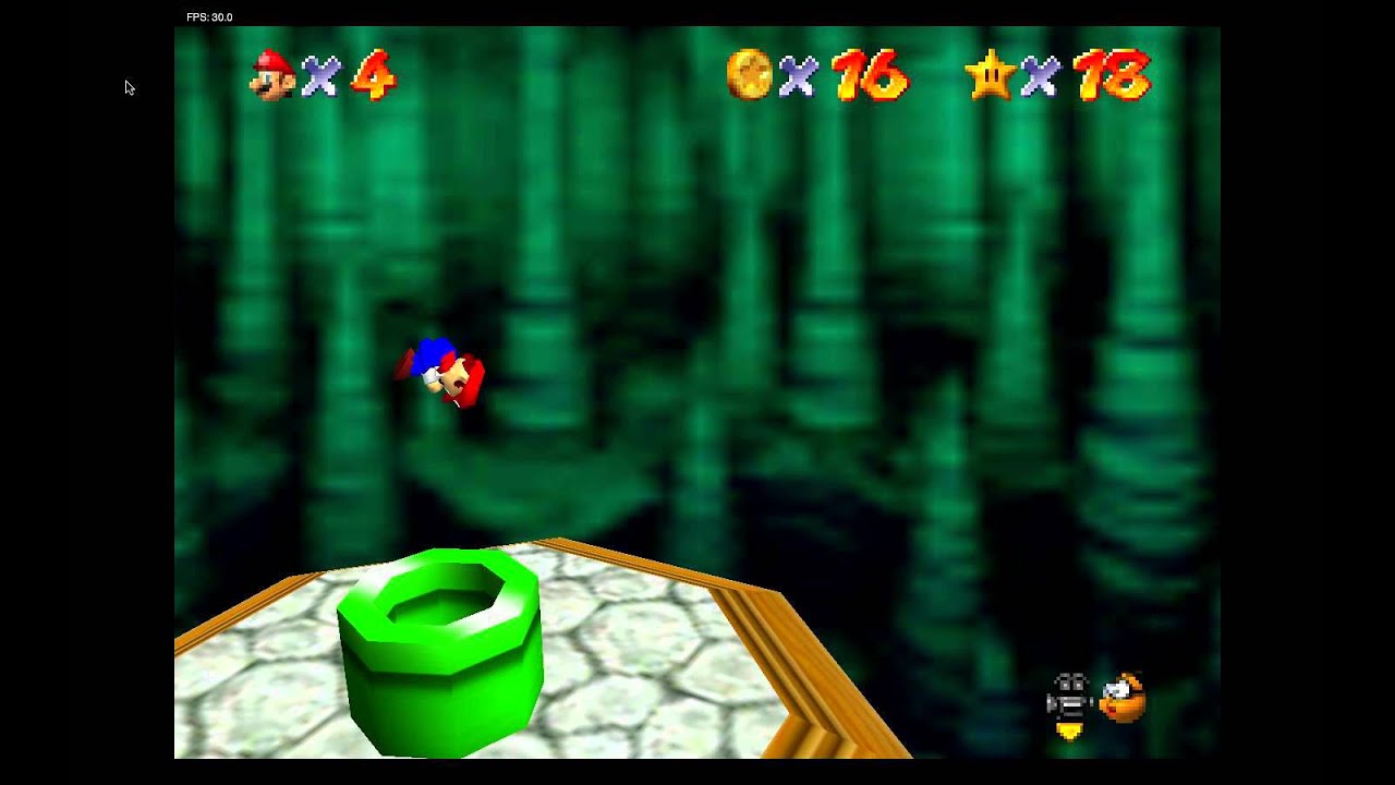 Super Mario 64 First Bowser Stage and Boss Defeat - YouTube