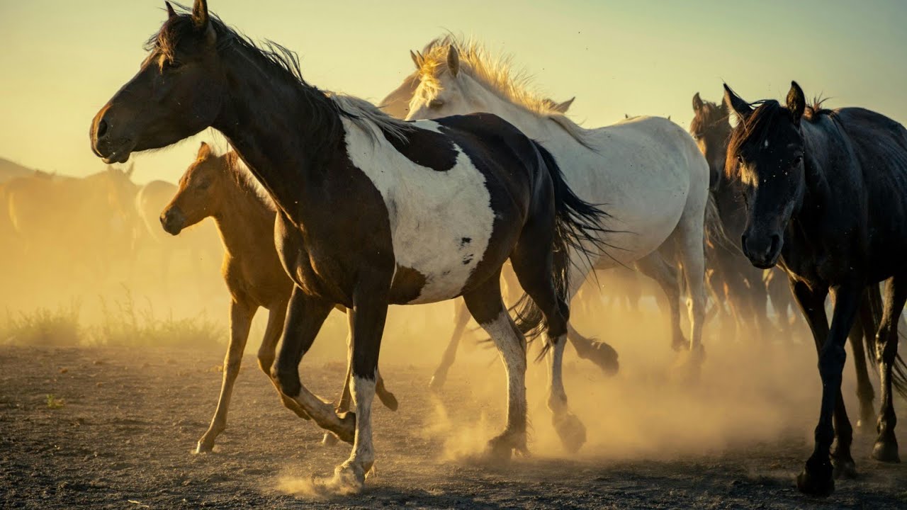 Horses Running 🐎 | Beautiful Seen🏔️ | Nature Bueaty - YouTube
