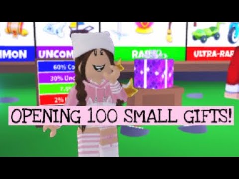 OPENING 100 SMALL GIFTS IN ADOPT ME!!! (I GOT A LEGENDARY) #roblox # ...