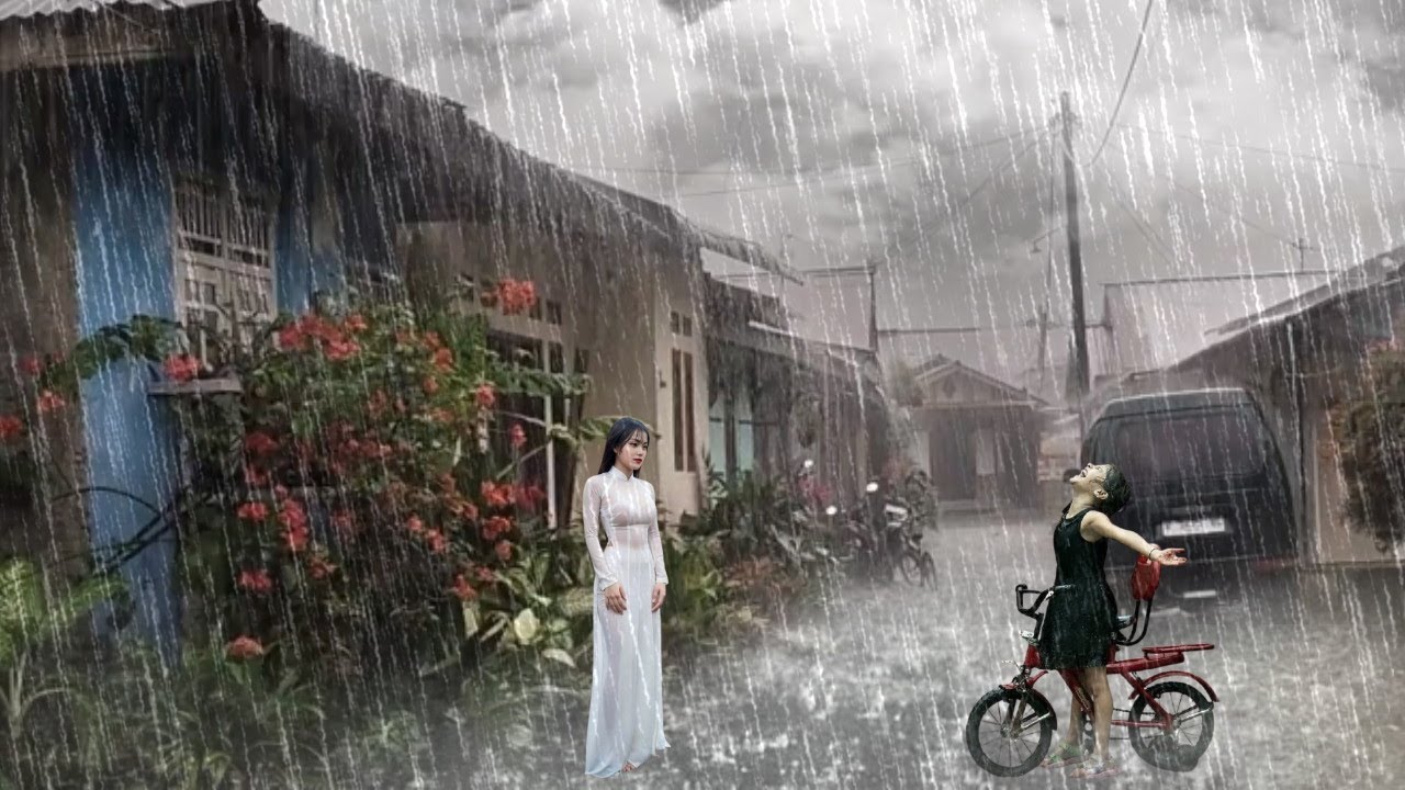 INSANE STORM! ⛈️ Nonstop Heavy Rain & Thunder in Indonesia | Walking in ...