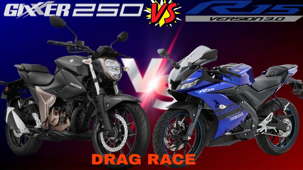 Suzuki Gixxer 250 🆚️ Yamaha R15 🏁🏍🏍🔥 Drag Race | Top End - YouTube