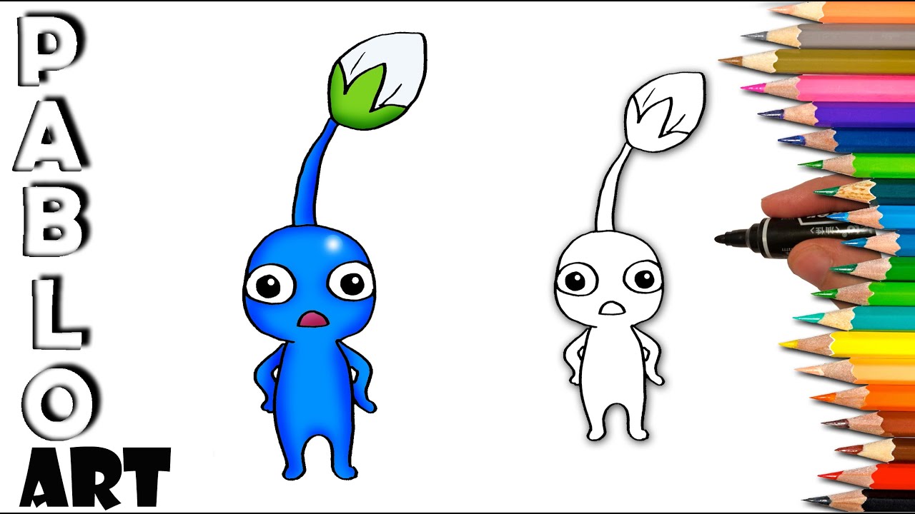 How to Draw Blue Pikmin - Nintendo Switch | Learn to Draw step by step ...