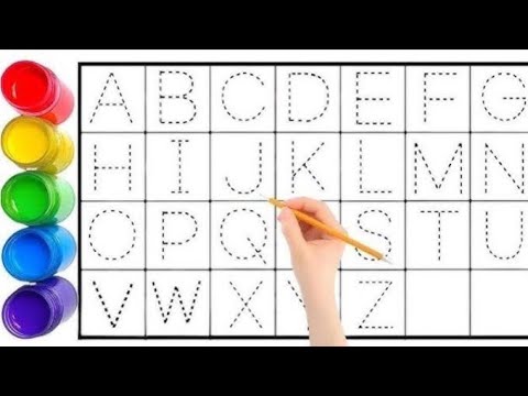 A To Z Alphabet Painting | ABC phonics song,Learn English Alphabet Easy ...