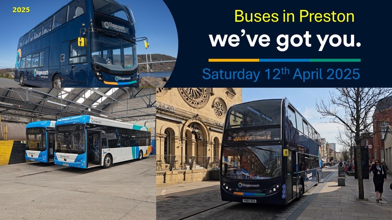 Stagecoach buses in Preston City Centre on Saturday 12th April 2025 ...