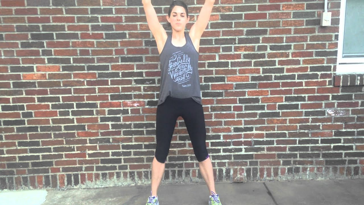 Military press with squat - YouTube