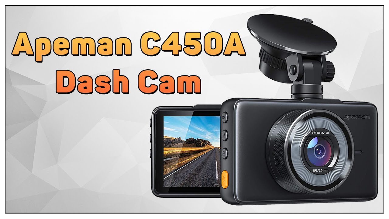 APEMAN C450A Dash Cam 1080P FHD DVR 30fps Night Vision - YouTube