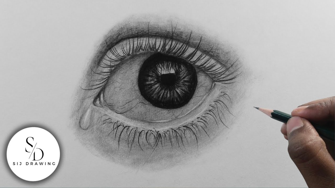 How to draw Cry Eyes drawing for beginners | Eye drawing Tutorial - YouTube