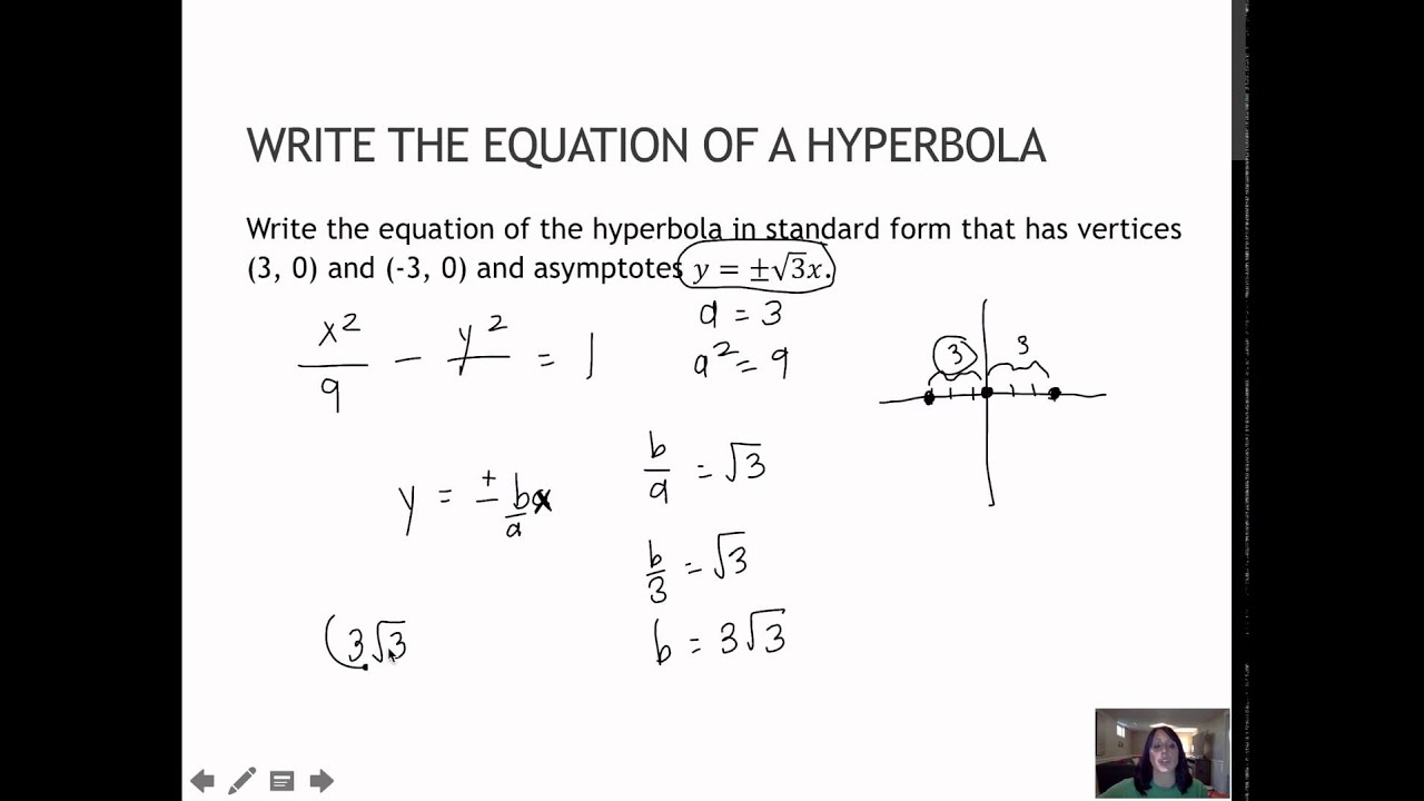146 Write the Equation of a Hyperbola (7.2) - YouTube