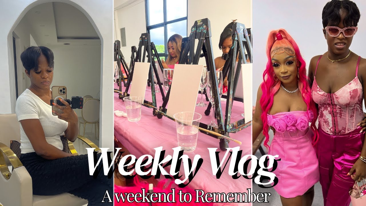 Weekly Vlog| New Hair | Moya Slays’ Sip & Paint| I Went Viral! - YouTube