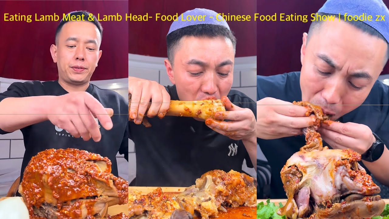Eating Lamb Meat & Lamb Head- Food Lover - Chinese Food Eating Show ...
