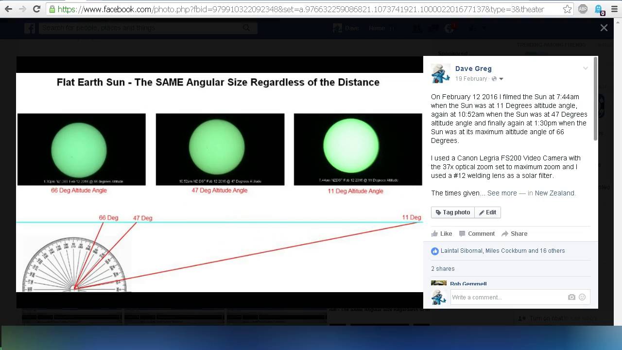 Flat Earth - Angular Size of the Sun Debunked - YouTube