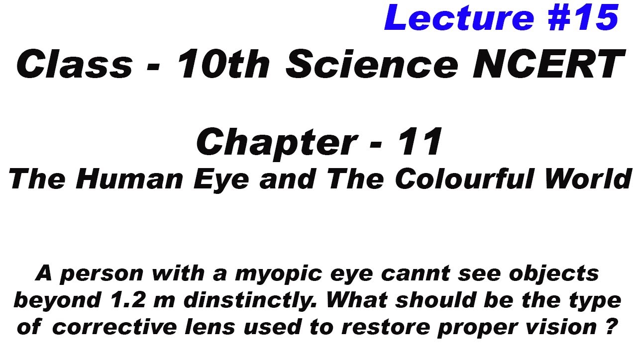 a person with a myopic eye cannot see objects beyond 1.2 m distinctly what should be type of ...