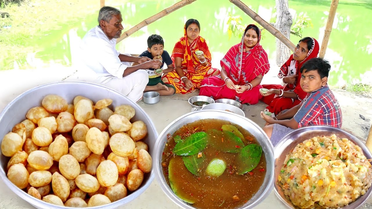 বাড়িতেই পারফেক্ট ফুচকা বানিয়ে ফুচকা খাওয়ার compition করলাম||fuchka ...