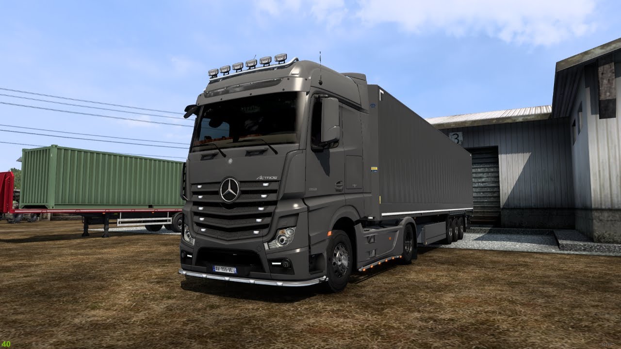 Truck Overturned - Euro Truck Simulator 2 - Mercedes Actros - YouTube
