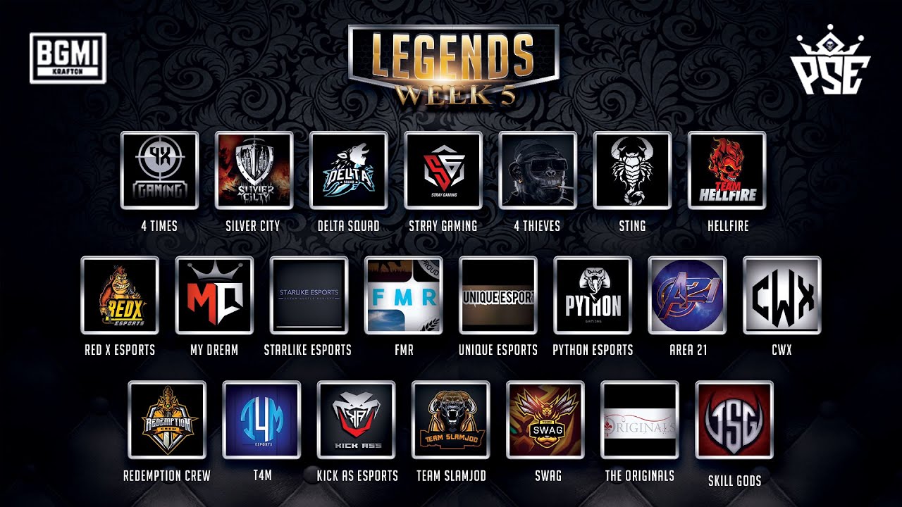 LEGENDS WEEK -5 | 3000 INR PRIZE POOL | PUNISHER #PSE #PUNISHERESPORTS ...