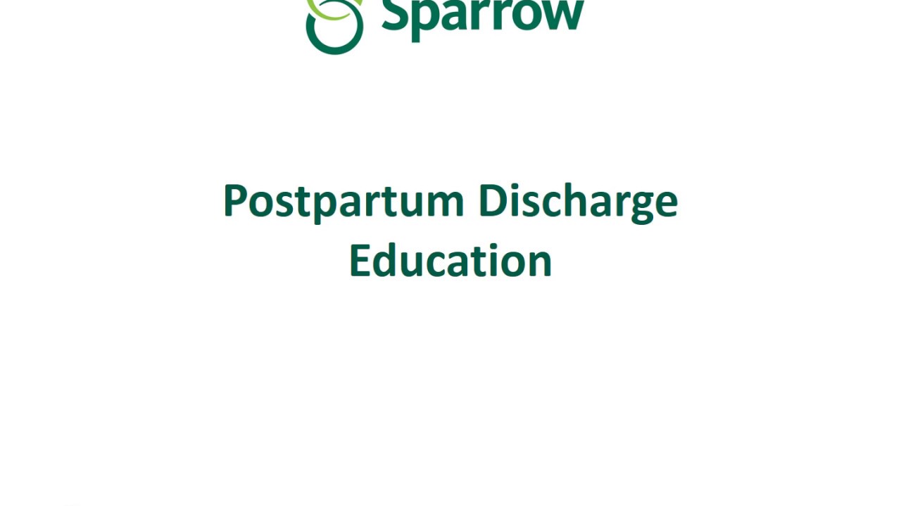 Postpartum Discharge Education - YouTube