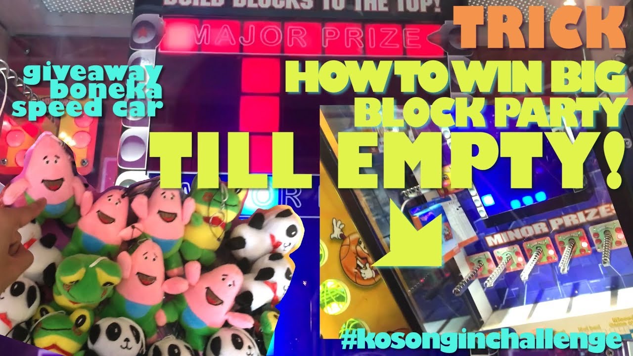 HOW TO WIN : BLOCK PARTY ARCADE GAME! [ CLAW MACHINE HUNTER ] - YouTube